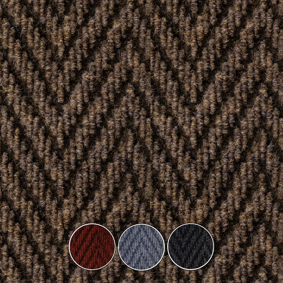 Heavy Duty Matting - Zig Zag Pattern Mat - Ribbed Needle Punch